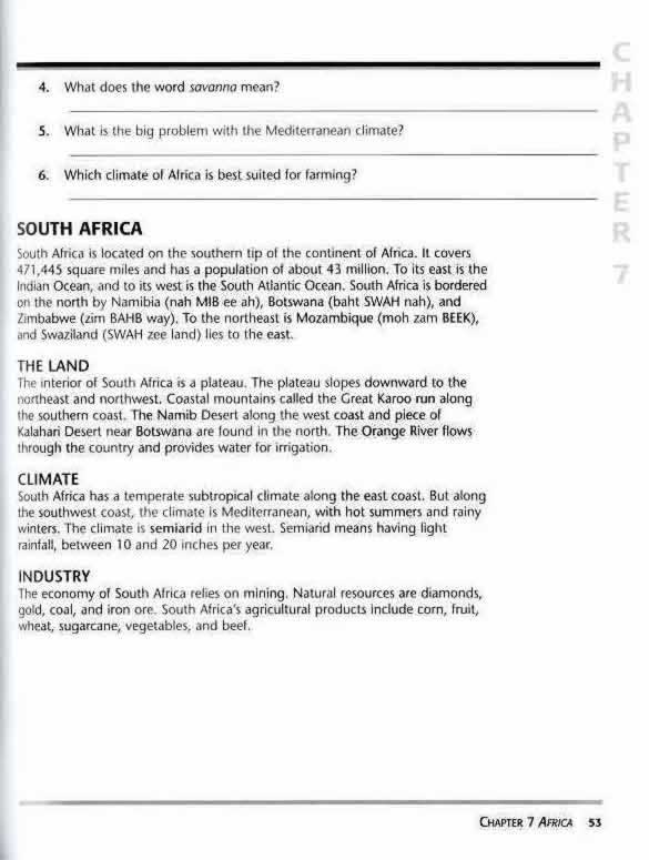MM4501 World Geography - Chapter 7 pg4